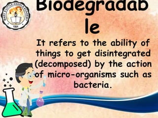 Biodegradability - Biodegradable | PPT