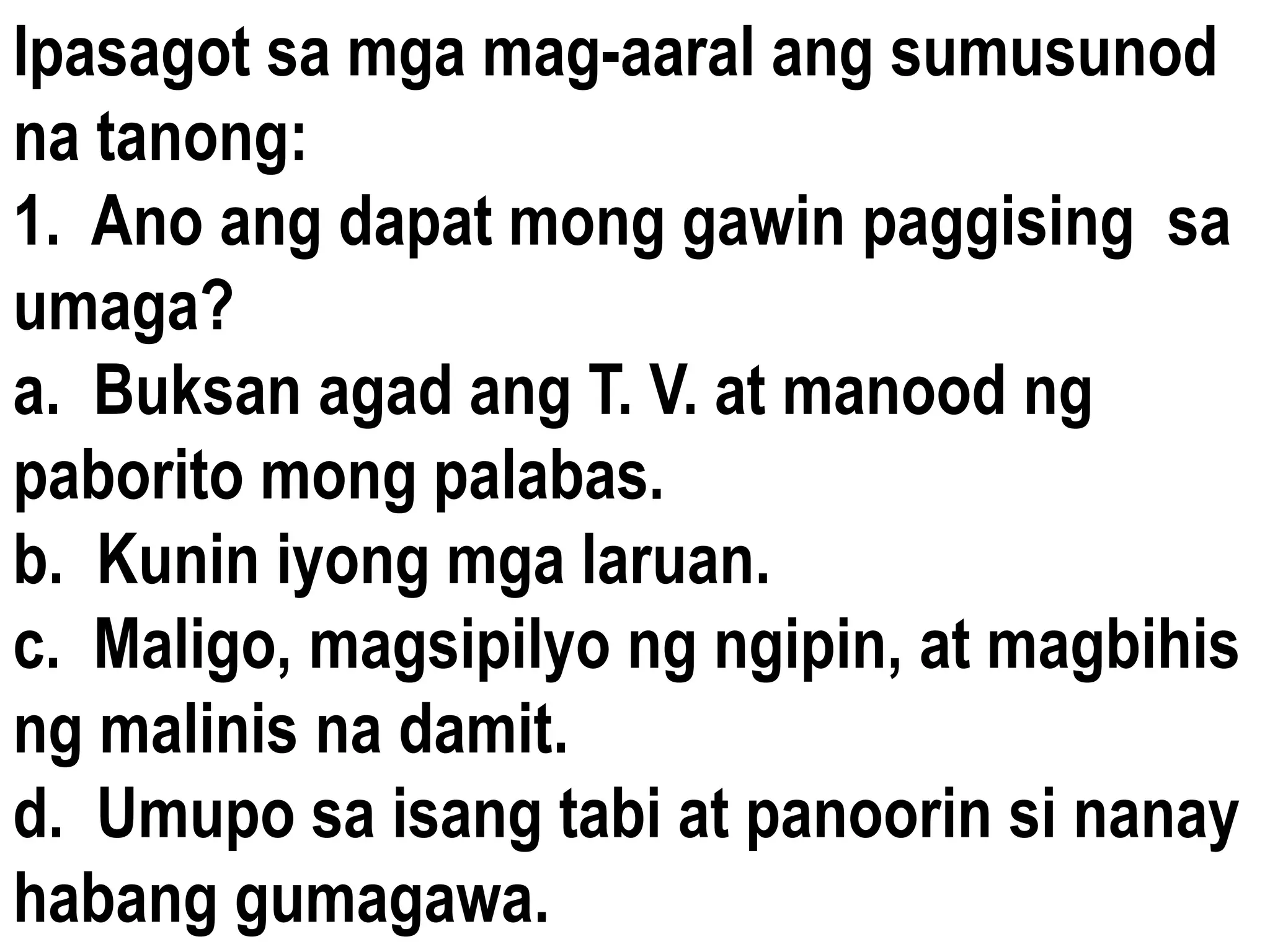 Grade 4 e.p.p. quarter 2 aralin 1-h.e. tungkulin sa sarili | PPTX