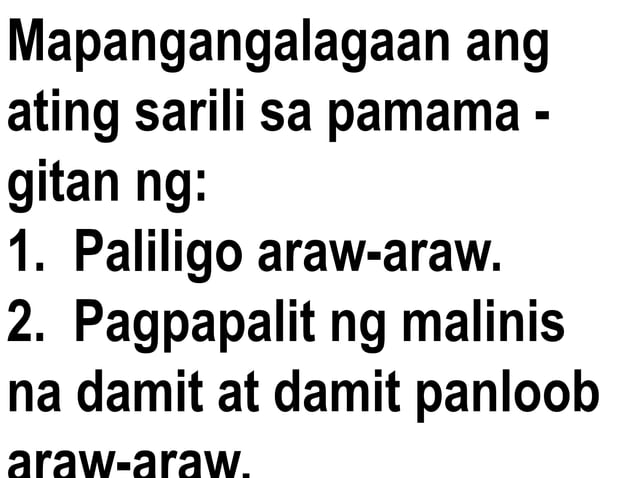 Grade 4 e.p.p. quarter 2 aralin 1-h.e. tungkulin sa sarili | PPTX