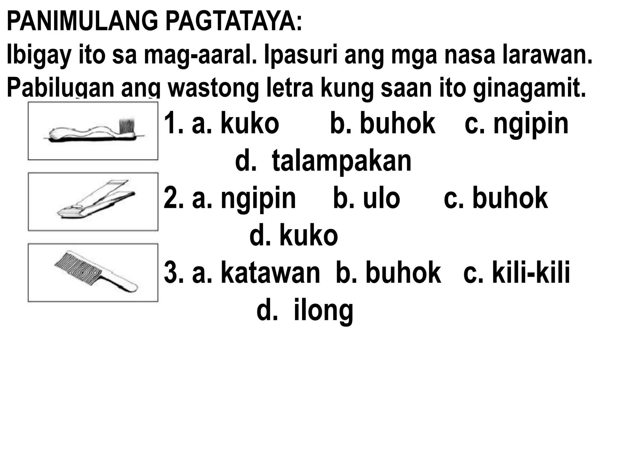 Grade 4 e.p.p. quarter 2 aralin 2 he mga kagamitan sa paglilinis at pag ...