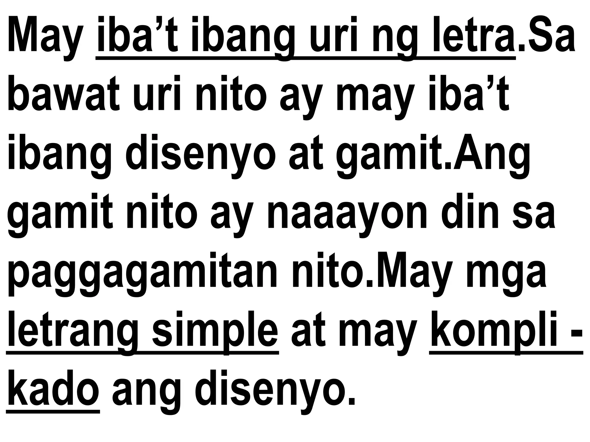 Grade 4 e.p.p. industrial arts quarter 4 aralin 4 - ang pagleletra | PPTX