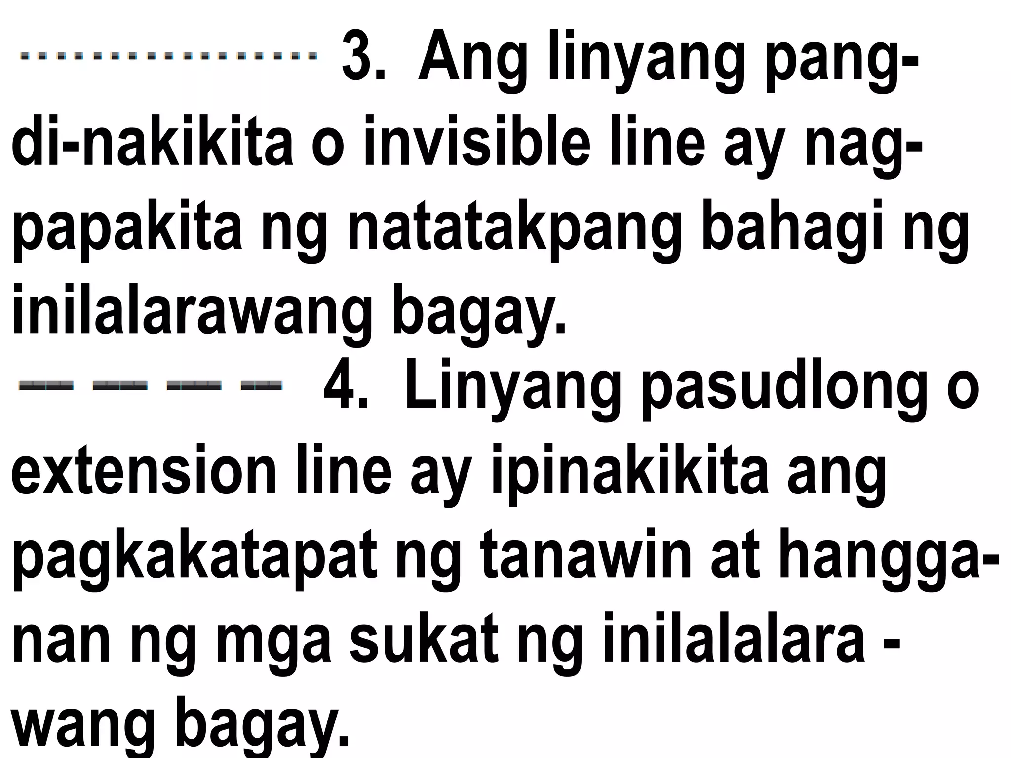 Grade 4 e.p.p. industrial arts quarter 4 aralin 5 - pagbuo ng iba’t ibang linya at guhit | PPTX