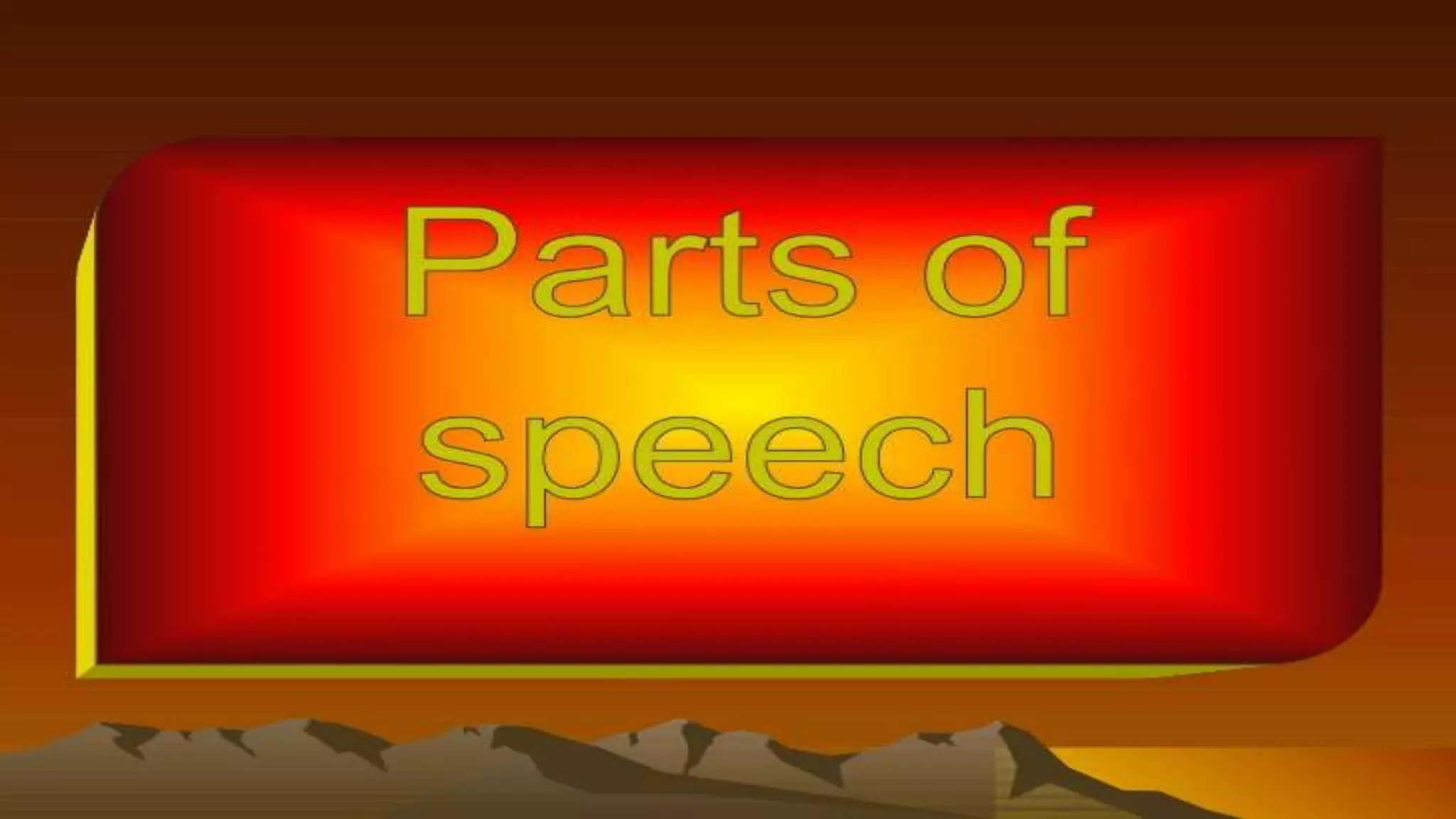 Parts of speech | PPT