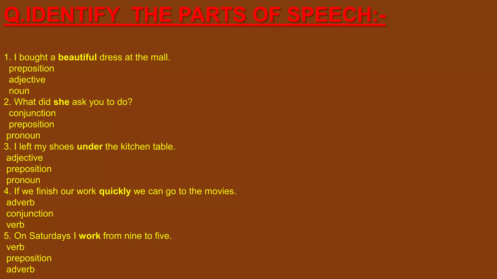 Parts of speech | PPT