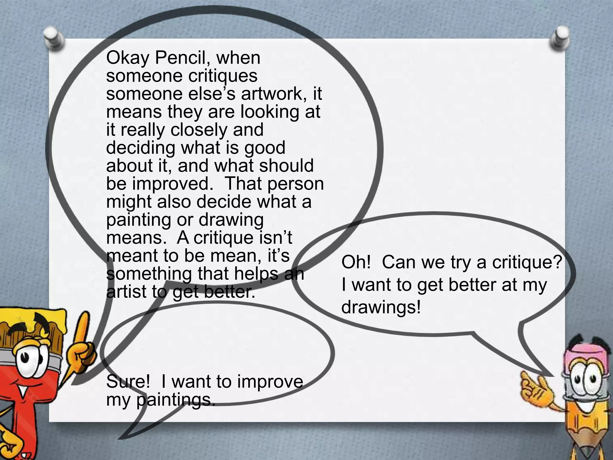 Intro to Critiquing for Kids | PPTX