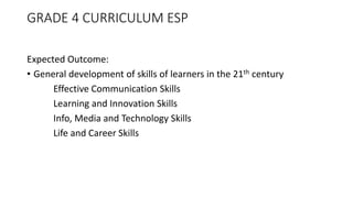 Grade 4 curriculum report | PPTX