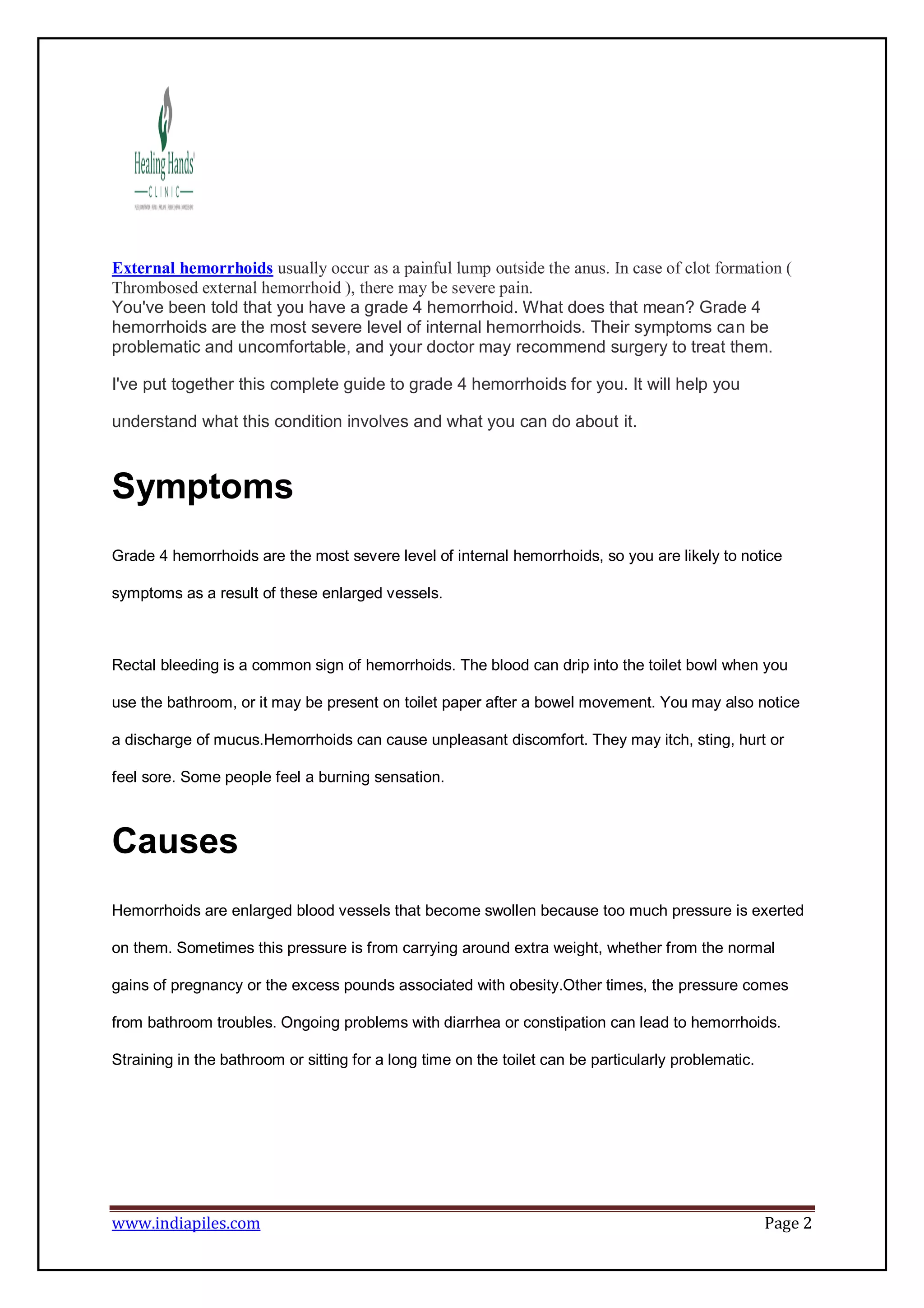 Grade 4 hemorrhoids | PDF