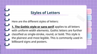HOME ECONOMICS GRADE 4 LETTERING STYLES.pptx