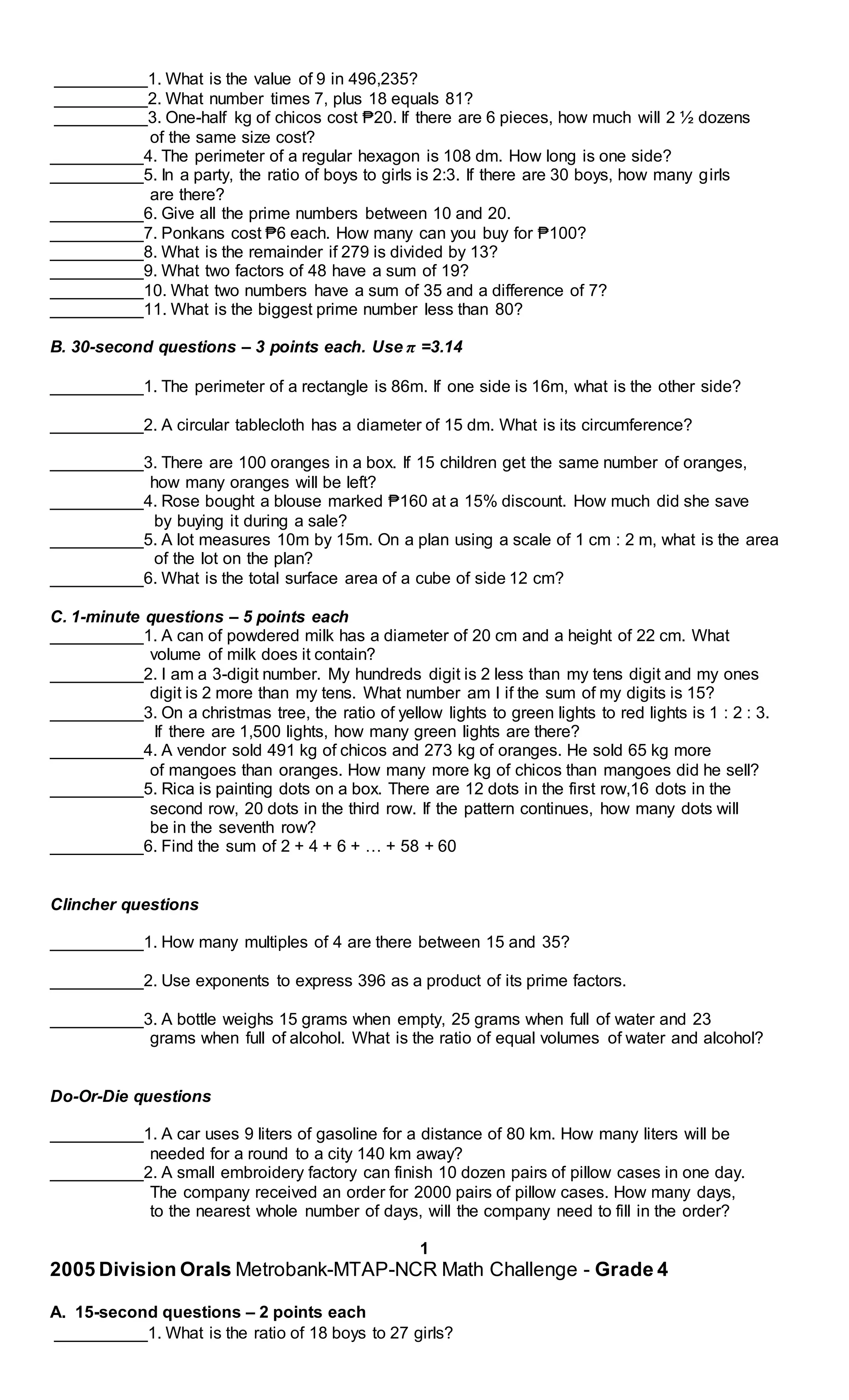 Grade 4 mtap reviewer | DOCX