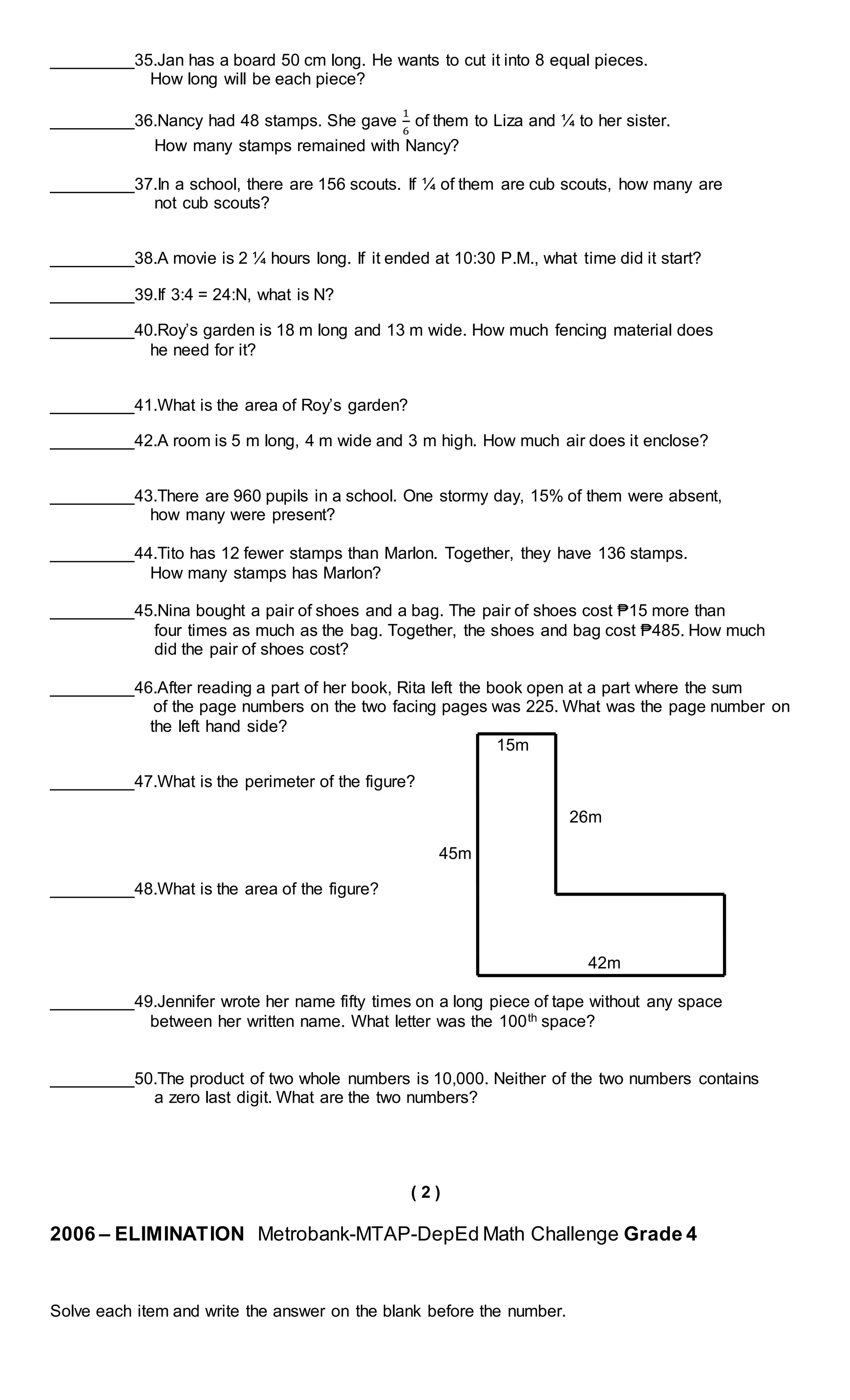 Grade 4 mtap reviewer | DOCX