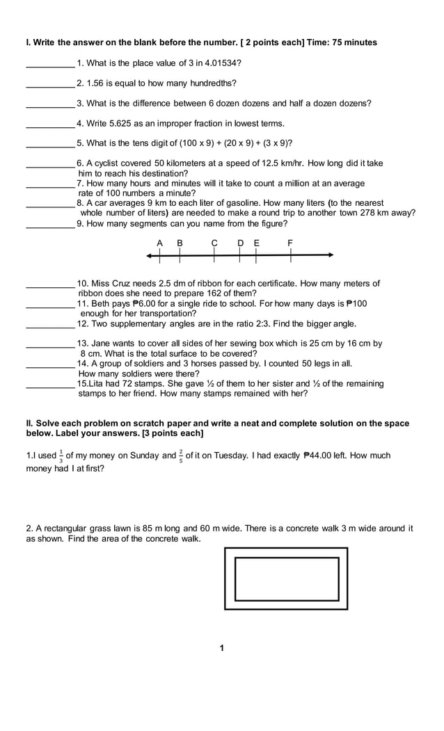 Grade 4 mtap reviewer | DOCX | Stamps and Coins | Collecting