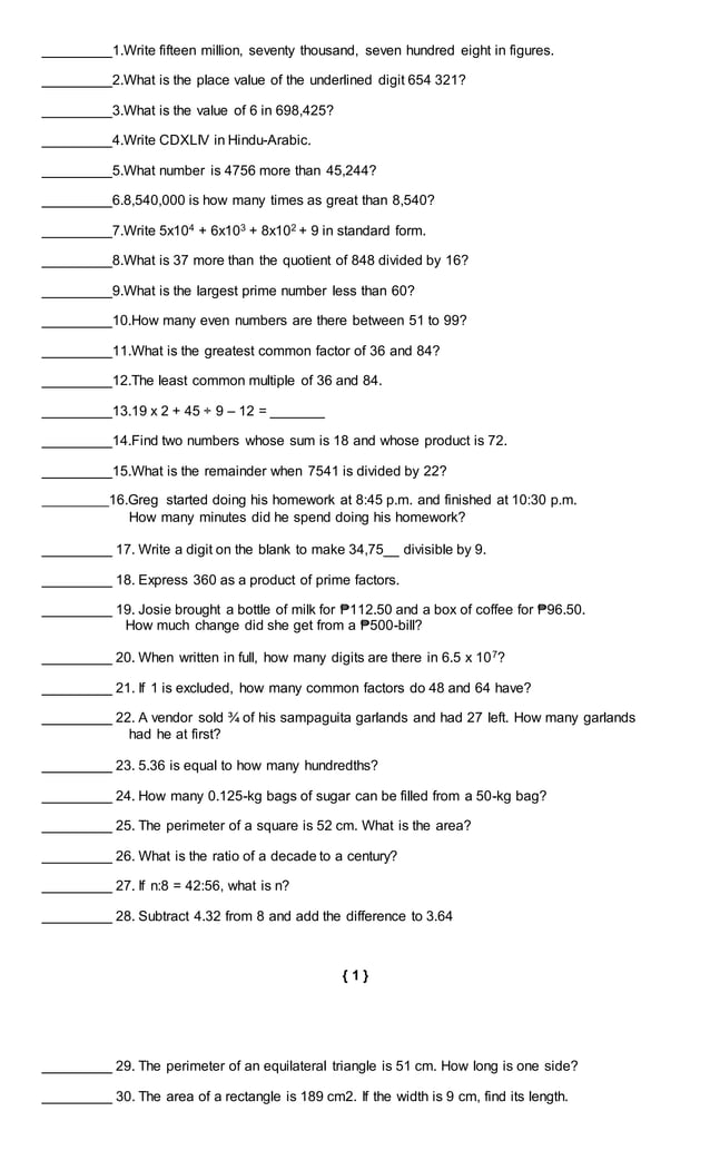 Grade 4 mtap reviewer | DOCX | Stamps and Coins | Collecting