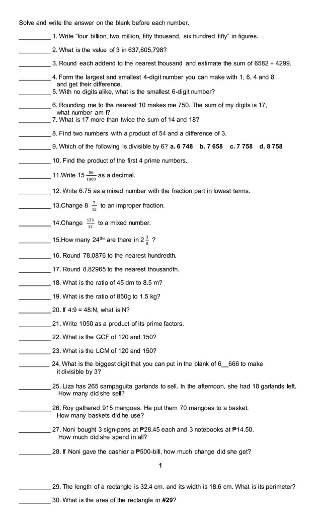 Grade 4 mtap reviewer | DOCX | Stamps and Coins | Collecting