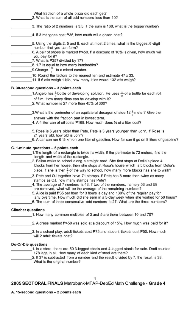 Grade 4 mtap reviewer