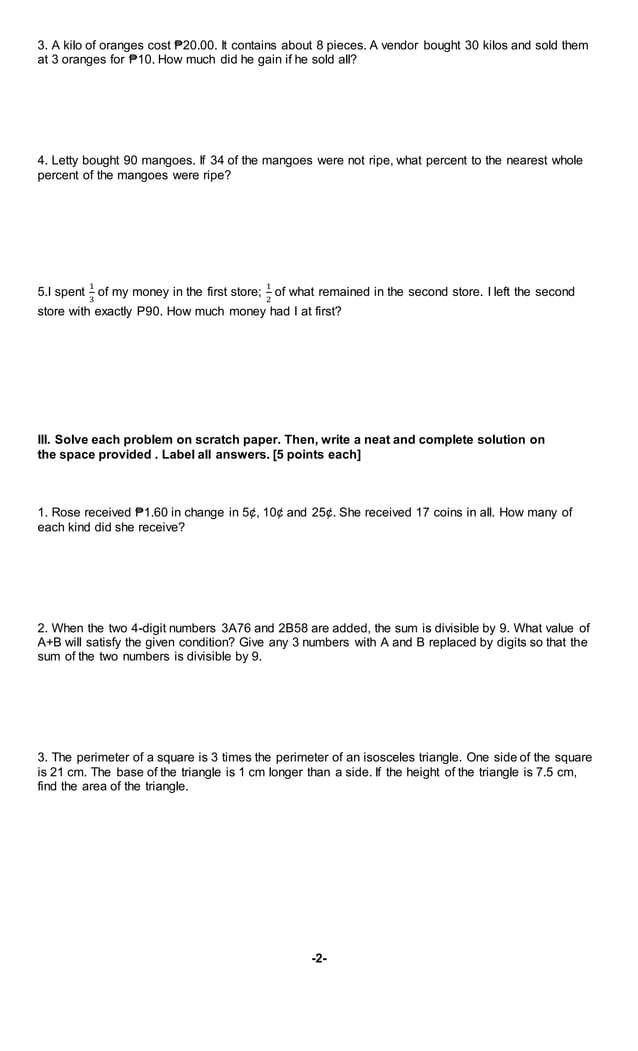 Grade 4 mtap reviewer