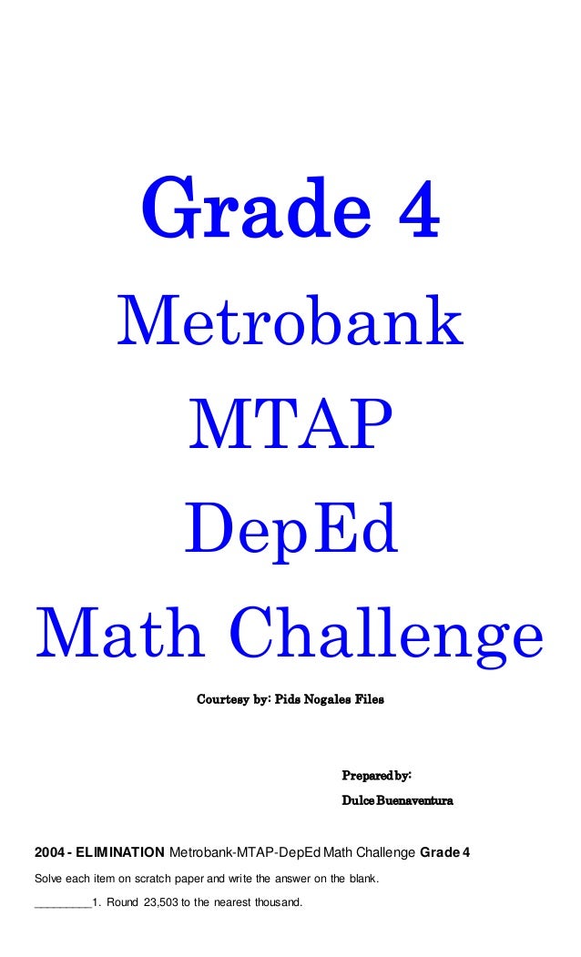 Grade 4 mtap reviewer