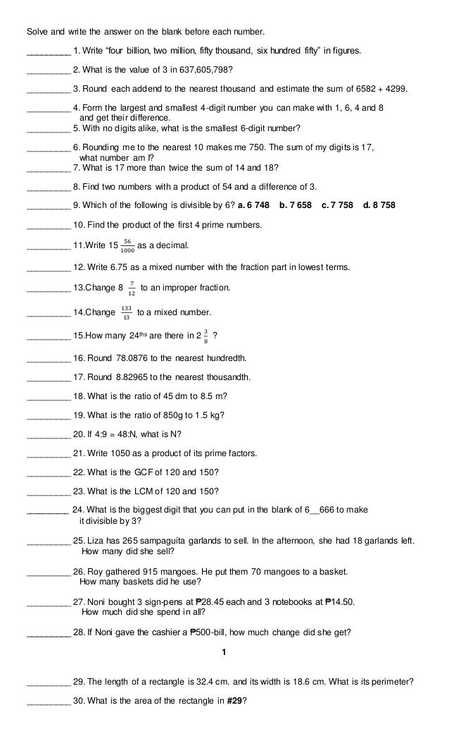 Grade 4 mtap reviewer