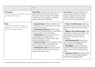 Comprehensive Grade 4 Lesson on Personal Hygiene and Sense Organs Care ...