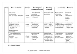 Grade 4 plan 1st term | DOC