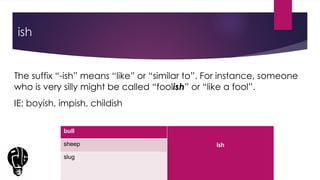 Grade4PrefixesandSuffixes-1.affixes suffixes | PPTX
