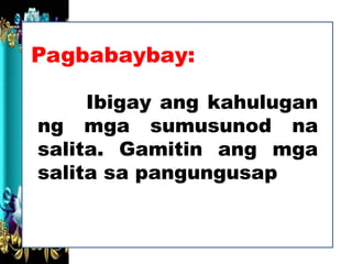 GRADE 4 q4 w8 FILIPINO Napaghahambing ang iba't ibang patalastas na ...