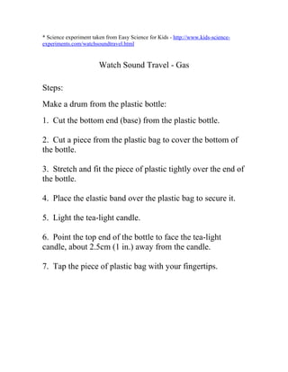 Grade 4 science sound unit | DOC