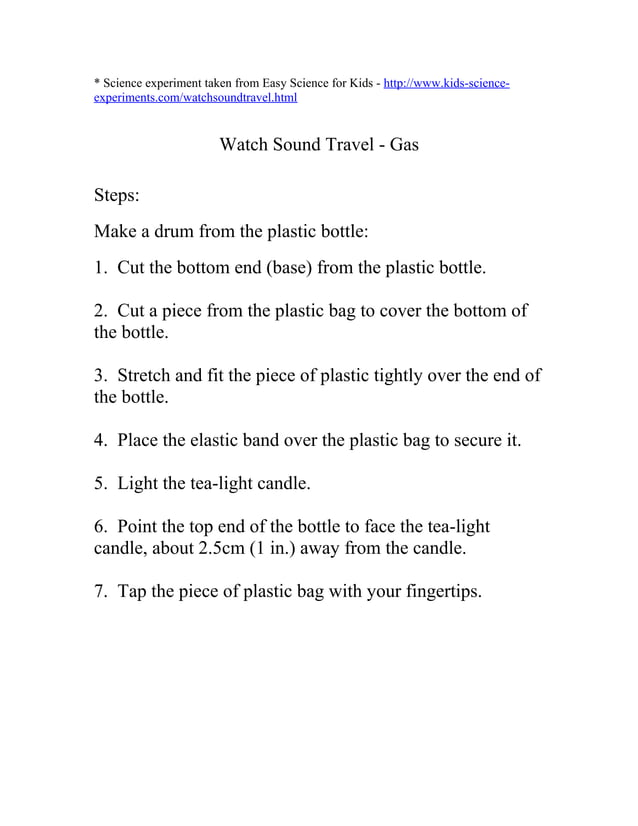 Grade 4 science sound unit | DOC