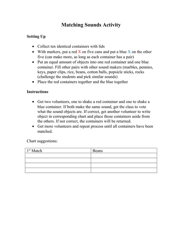 Grade 4 science sound unit | DOC