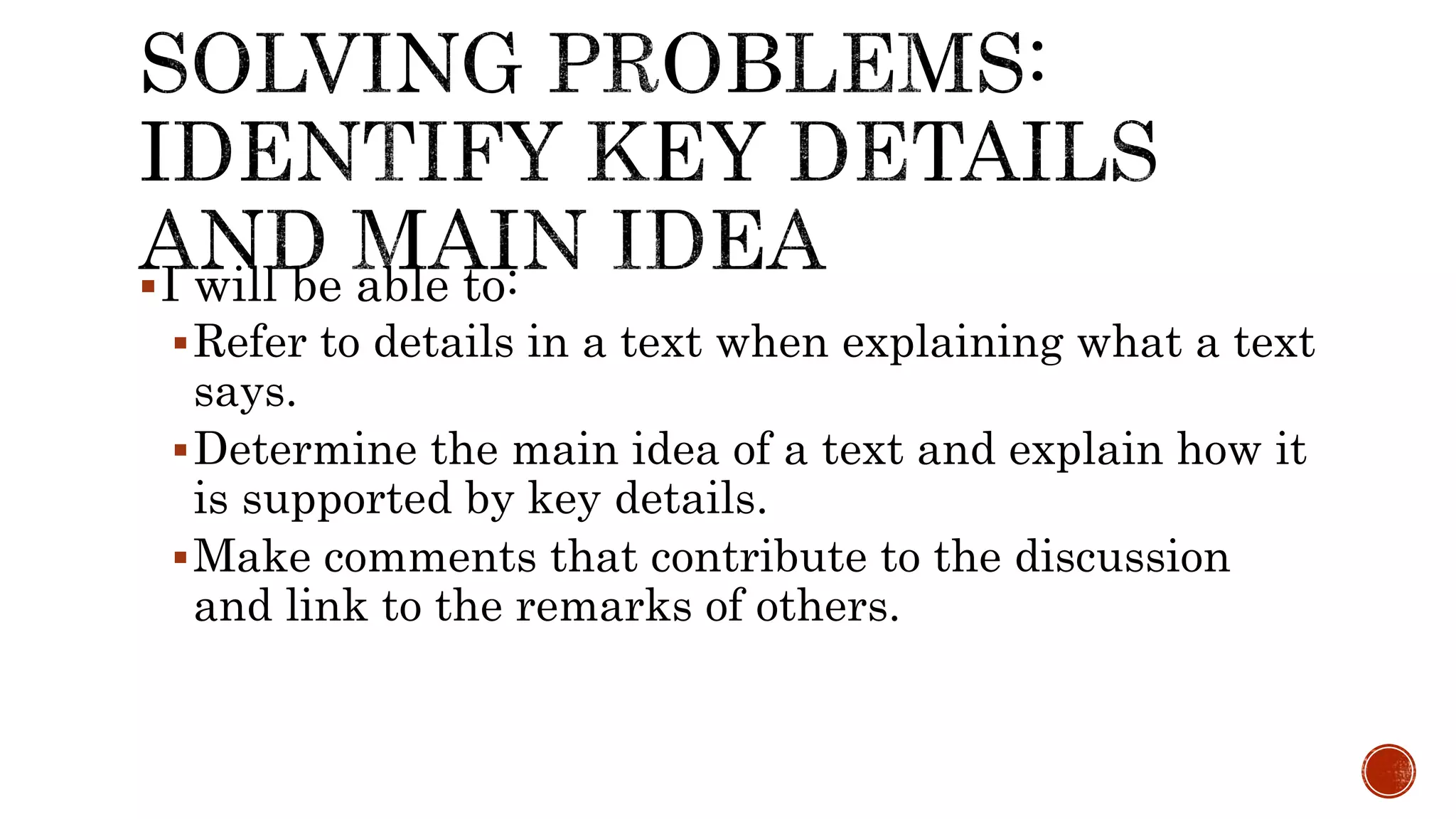 Benchmark, Grade 4, unit 1, week 1, lesson 2 | PPTX