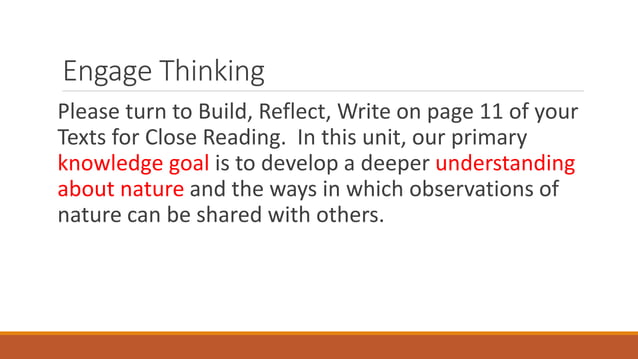 Benchmark, Grade 4, unit 3, week 2, mini lesson 1 | PPTX