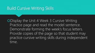 Grade 4, unit 4, week 2, mini lesson 8 | PPTX