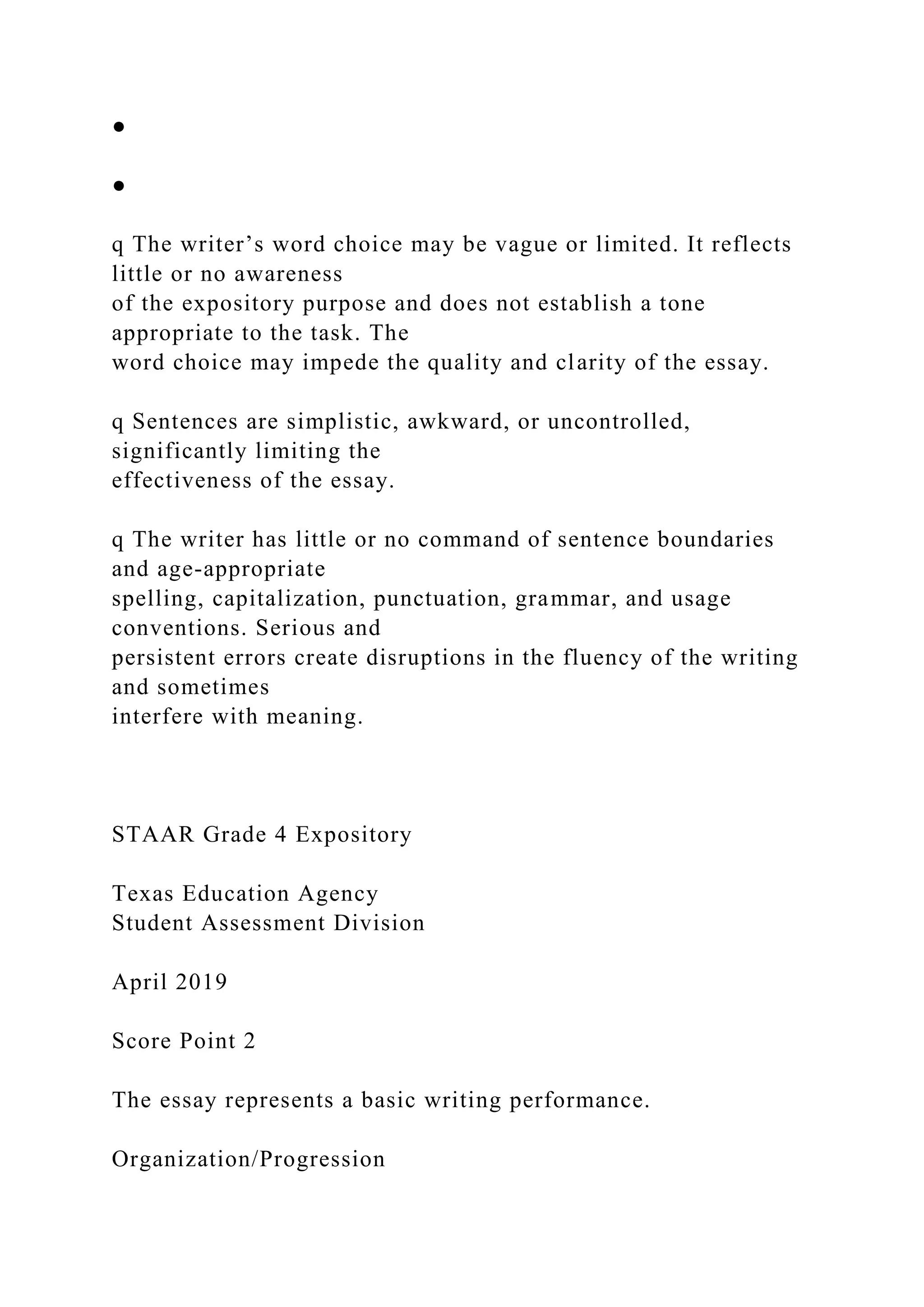 Grade 4 Writing Expository PromptREAD the information in | DOCX