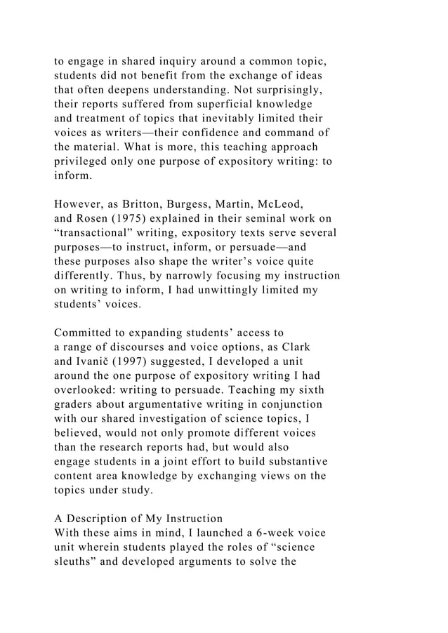 Grade 4 Writing Expository PromptREAD the information in | PDF