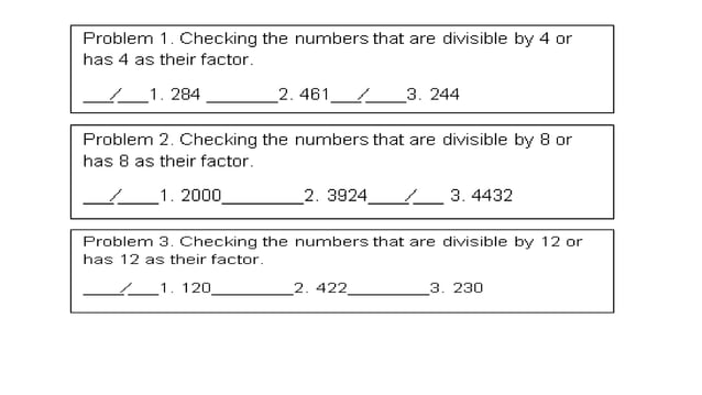 Grade 5 - Divisibility rule for 4, 8, 11 & 12.pptx