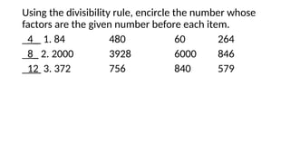 Grade 5 - Divisibility rule for 4, 8, 11 & 12.pptx