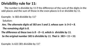 Grade 5 - Divisibility rule for 4, 8, 11 & 12.pptx