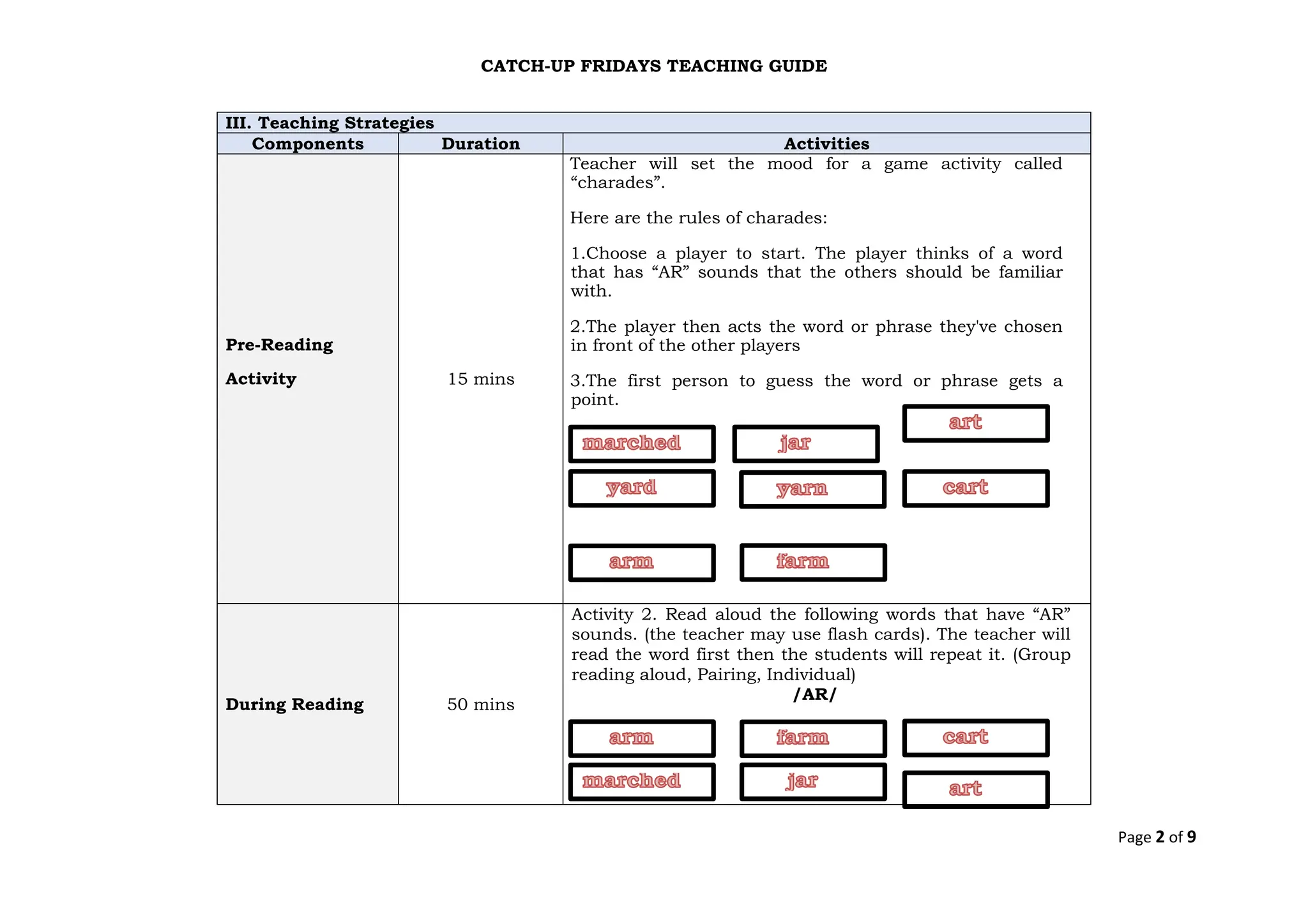 catch up Friday lesson plan............. | DOCX