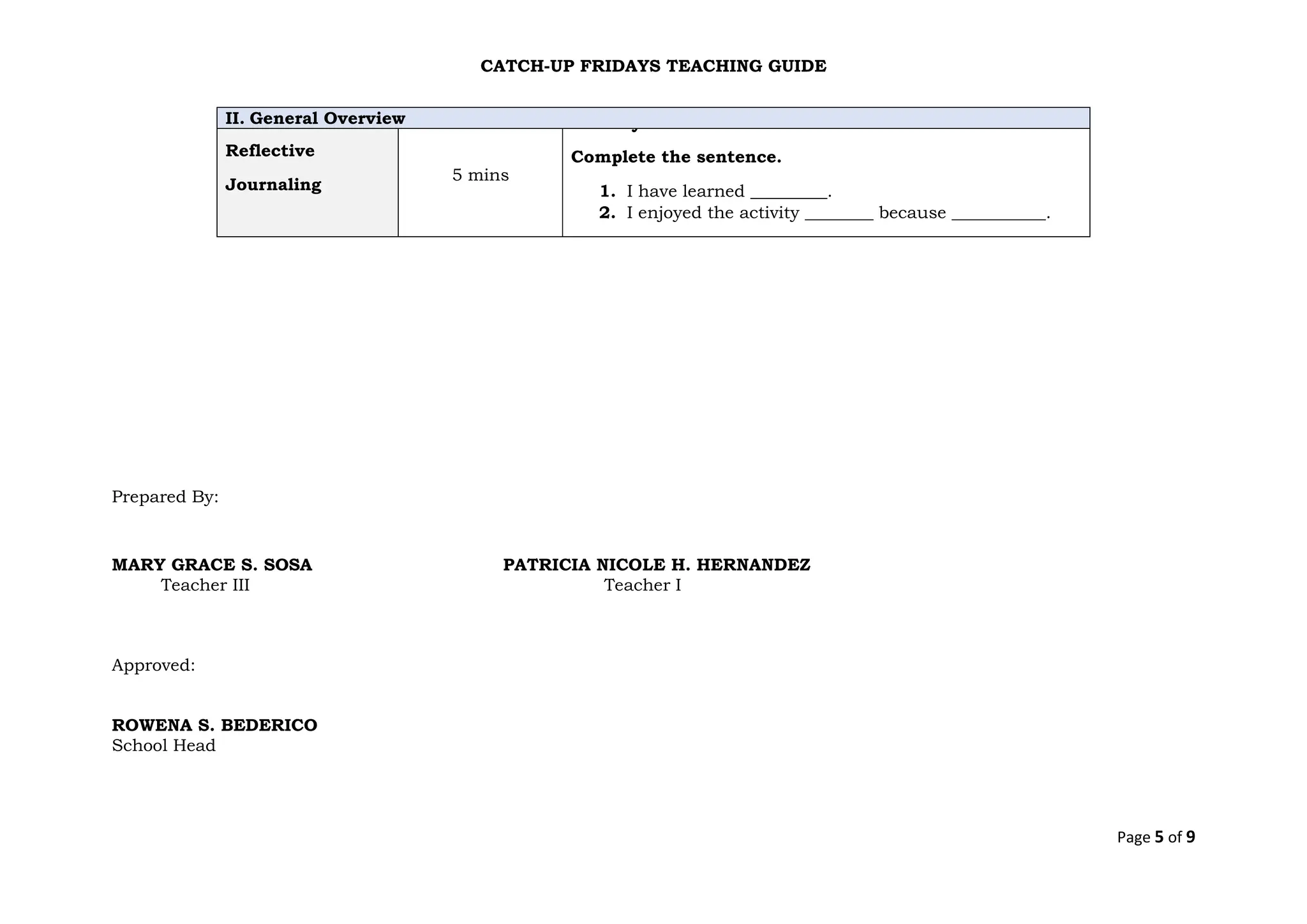 catch up Friday lesson plan............. | DOCX