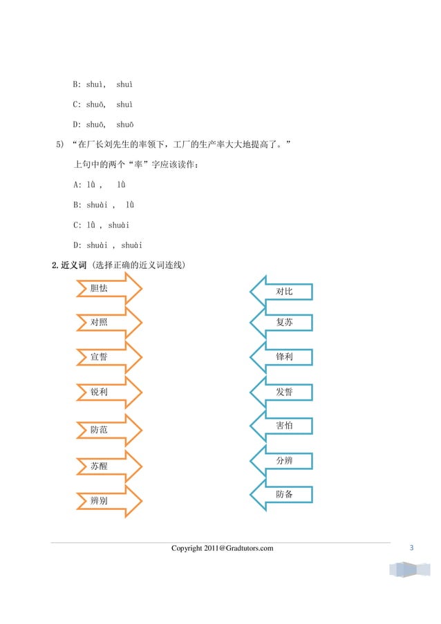 Primary 5 Chinese Language Grammar Part 2 | PDF