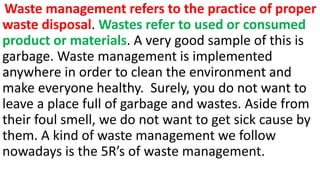 Grade 5 5Rs Science waste management.pptx