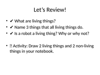 Grade_5_Biology_Living_Things. POWERPOINT PRESENTATION | PPTX