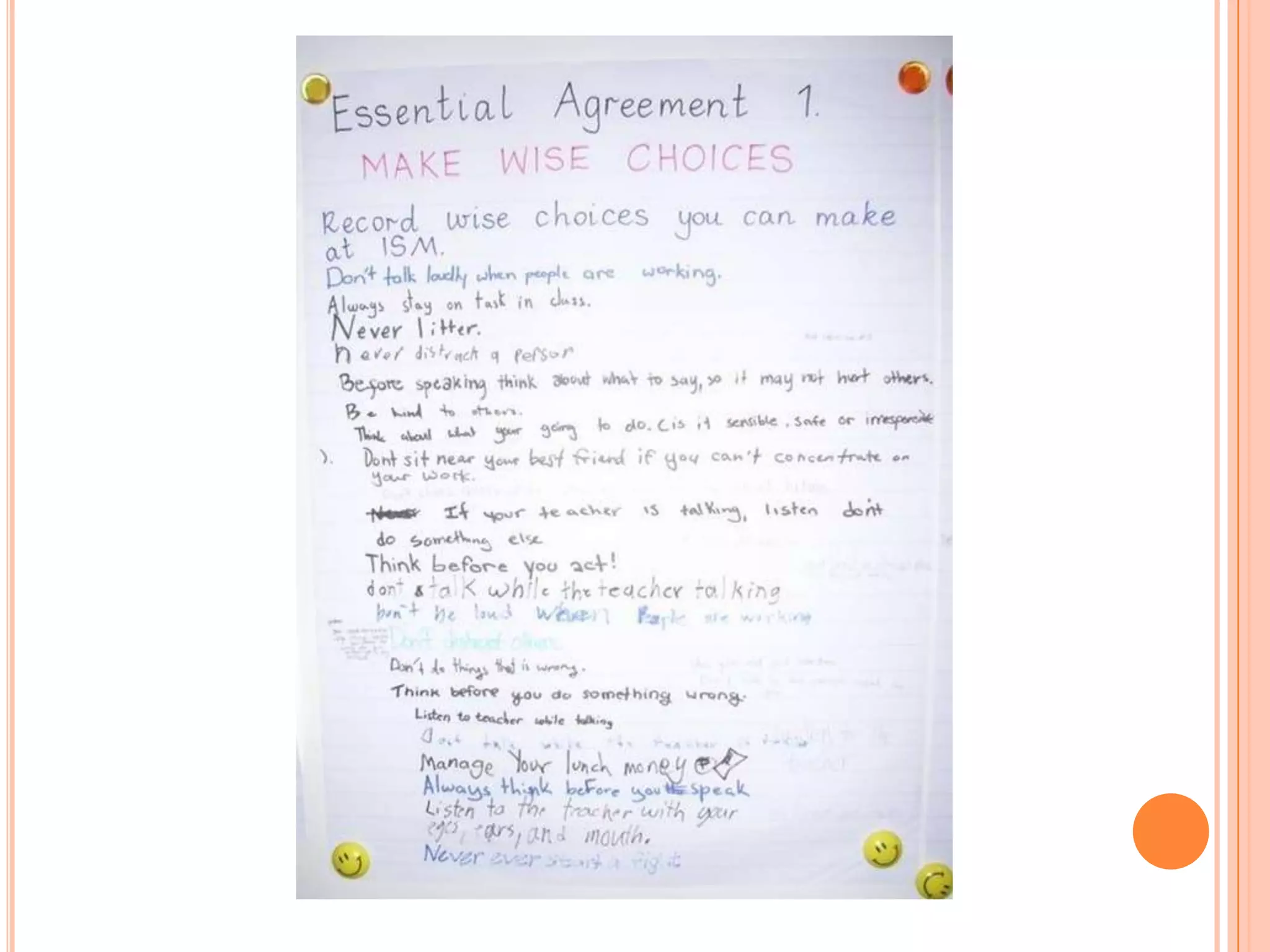 Grade 5 classroom and hallway essential agreements q1 w2 | PPTX