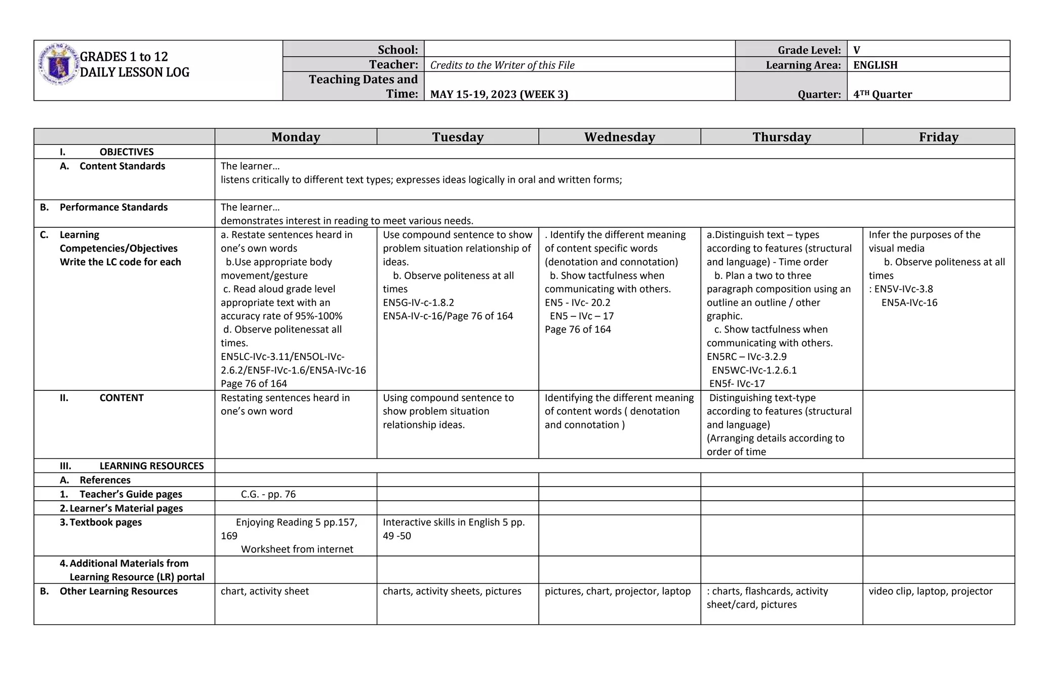 Grade 5 DLL English 5 Q4 Week 3.docx