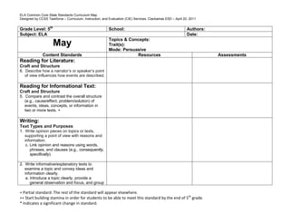 Grade5 ela | PDF | Education