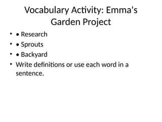 Grade 5 english lesson on Main Ideas and Key Sentencess | PPTX