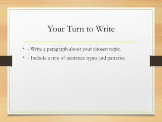 Mastering Sentence Types and Patterns for Effective Writing | PPTX