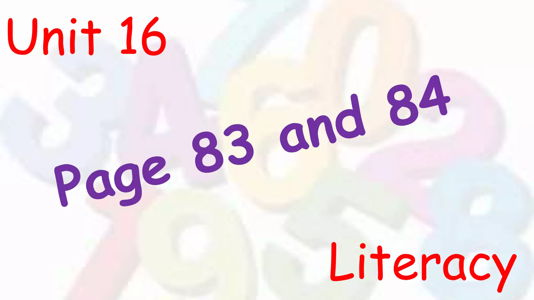 Grade 5 literacy unit 16 page 83 and 84 presentation | PPT