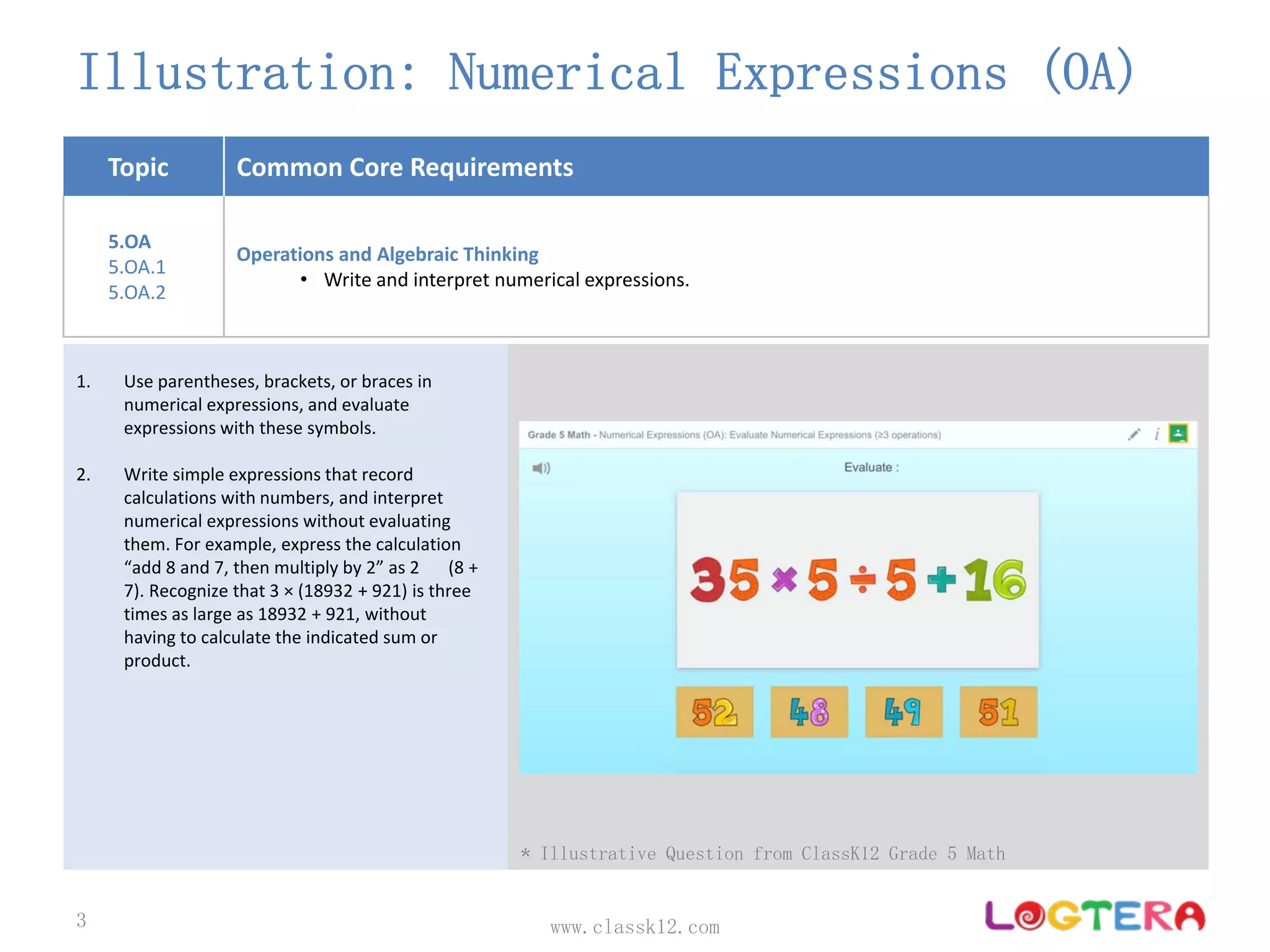 Grade 5 Math Overview ClassK12 | PDF