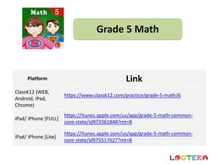 Grade 5 Math Overview ClassK12 | PDF