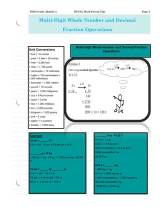 Grade 5 module 2 parent letter | PDF | Homework and Study | Education